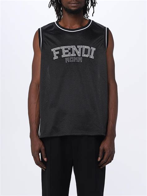 Fendi Nylon Tank Top Black Fendi Tank Top Faf695apc1 Online At