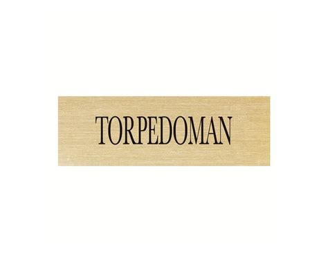Torpedoman S Mate Rating Id Plate