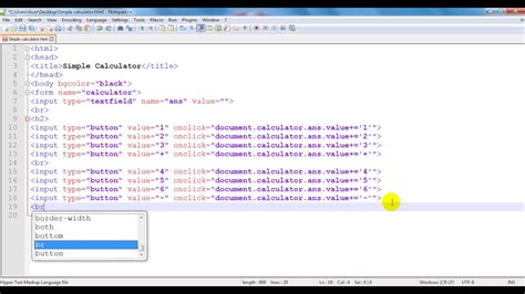 How To Create Simple Calculator In Html Youtube