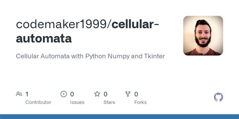 Github Codemaker1999cellular Automata Cellular Automata With Python