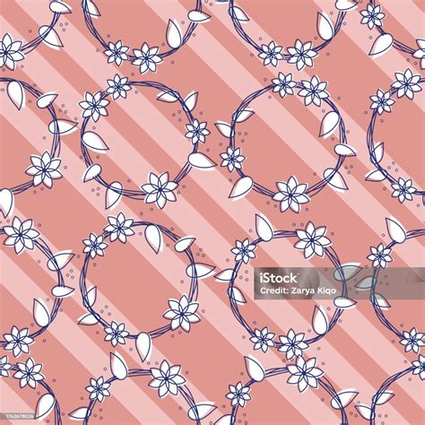 귀엽고 간단한 꽃 화환 라인 아트 일러스트 원활한 패턴 디자인 갈란드 장식품에 대한 스톡 벡터 아트 및 기타 이미지 갈란드