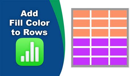 How To Add Fill Color To Rows In Apple Numbers Spreadsheet On Mac Youtube
