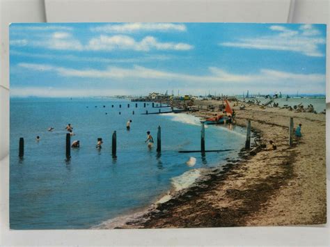 New Vintage Postcard The Waterfront And Beach At St Osyth Essex 1960s Europe United Kingdom