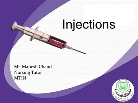 Intradermal Injection Introduction Procedure Complications Pptx
