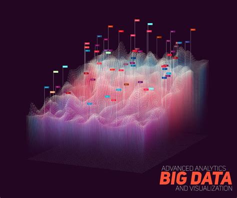 Vector Abstract Colorful Big Data Visualization Futuristic Infographics Aesthetic Design Stock