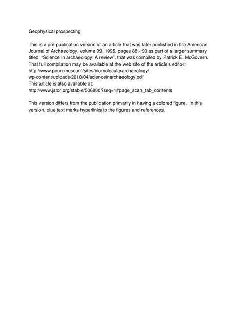 Pdf Geophysical Prospecting