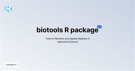 Biotools R Package Documentation R Packages
