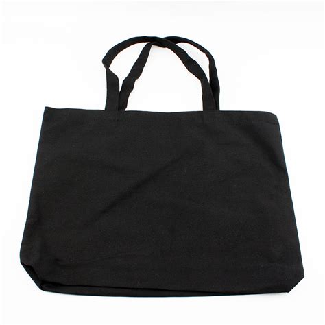 Black Cotton Tote Bag Cb10 With Logo Printing Eco Bags Malaysia