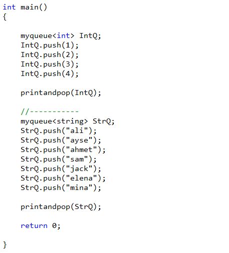 Solved Class Templates Implementation Of Queue Class As A