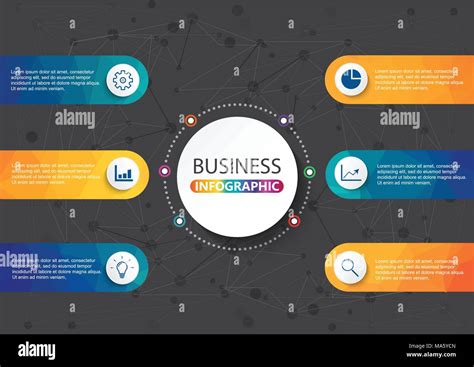 Business Data Visualization Process Chart Abstract Elements Of Graph