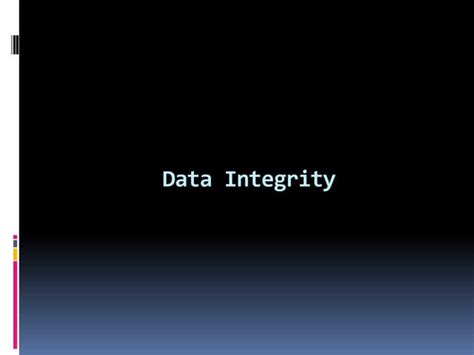Sql Server Session15data Integrity Pptx