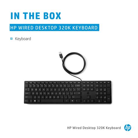 HP Wired Desktop 320K Keyboard Sahara IT