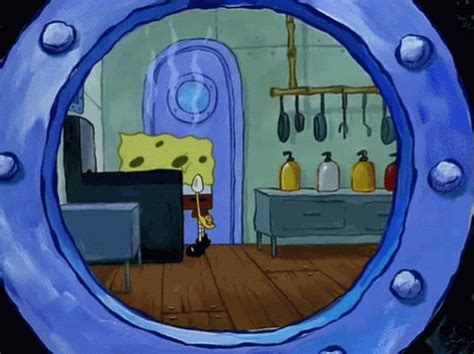 Sad Spongebob In The Room Gif Gifdb Com