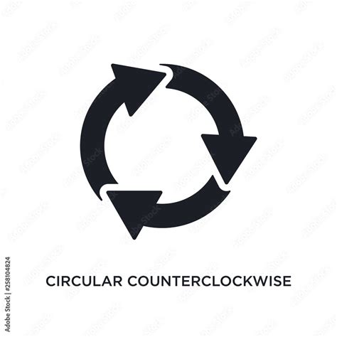 Circular Counterclockwise Arrows Isolated Icon Simple Element