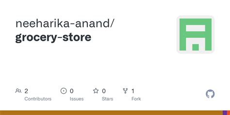 GitHub Neeharika Anand Grocery Store
