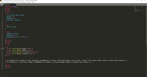 Membuat List Menu Navbar Menu