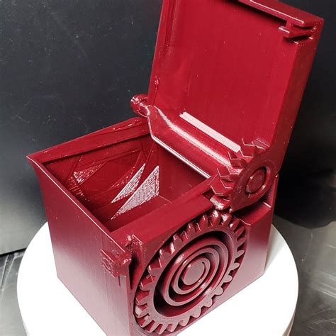 Small Geared Box 3d Printed Storage Box Etsy