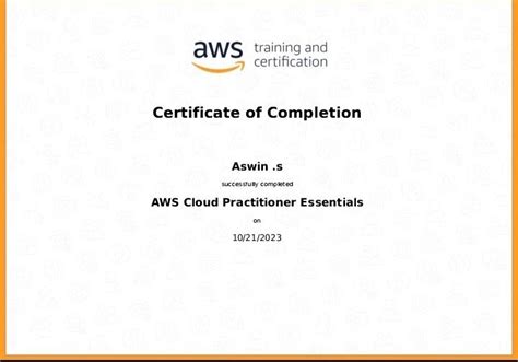 Aswin S On Linkedin Achievement Unlocked Earned Aws Skill Builder Cloud Practitioner…