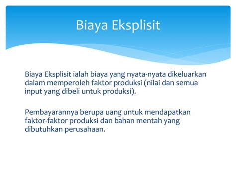 Ekonomi Mikro Teori Biaya Produksi PPTX