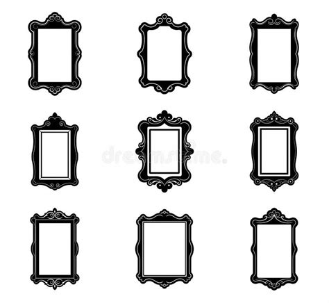 A Set Of Vector Frames Collection Stock Vector Illustration Of