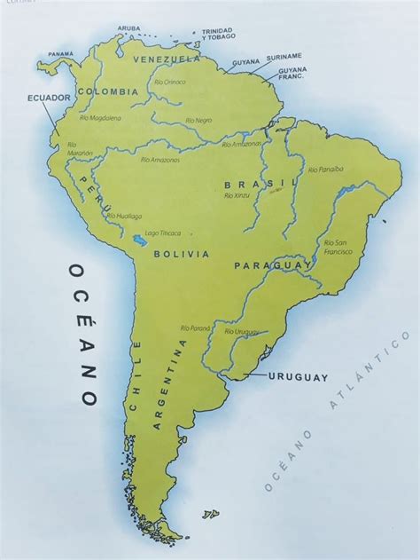 Mapa De Los Principales Ríos De América Del Sur