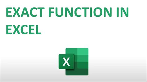 Exact Function In Microsoft Excel
