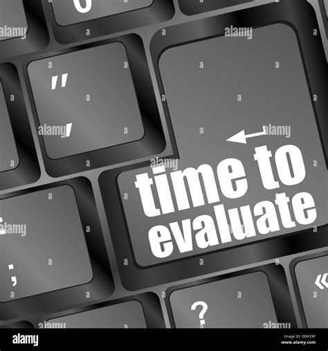 Time To Evaluate Word On Computer Keyboard Social Network Concept