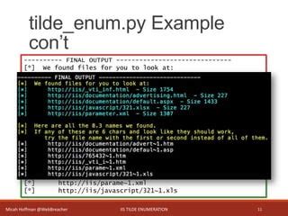 IIS Tilde Enumeration Vulnerability PPT