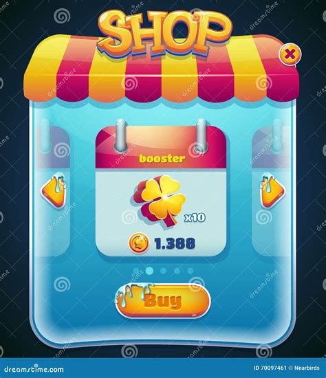 Game Shop Window For Computer App Stock Vector Illustration Of Luck Profit 70097461