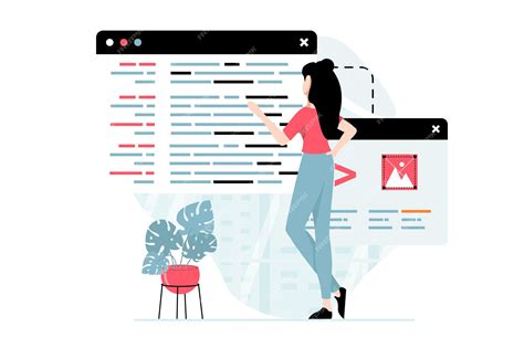 Concepto De Desarrollo De Software Con Escena De Personas En Diseño