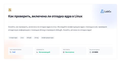 Как проверить включена ли отладка ядра в Linux Labex