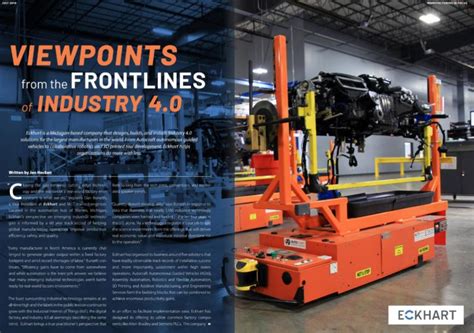 Eckhart Was Recently Featured In The July Issue Of Manufacturing In Focus Magazine Invio