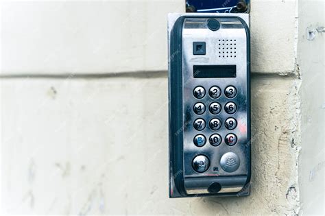 Premium Photo A Closeup Of A Modern Intercom System With A Builtin
