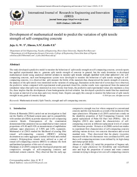 Pdf Development Of Mathematical Model To Predict The Variation Of