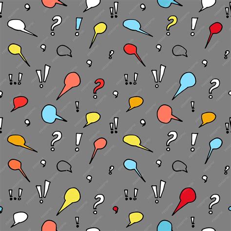 Premium Vector Pattern Of Dialogue Boxes And Grammatical Signs