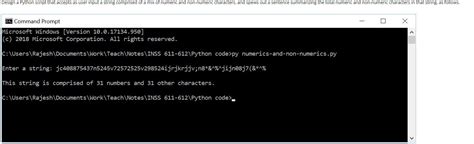 Solved Design A Python Script That Accepts As User Input A