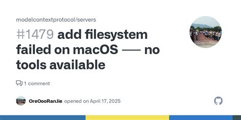 add filesystem failed on macos —— no tools available · issue 1479