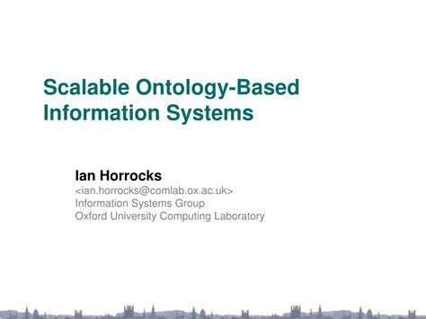 Ppt Scalable Ontology Based Information Systems Powerpoint