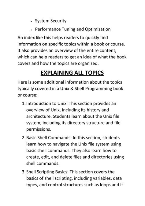unix 2 full notes system security performance tuning and