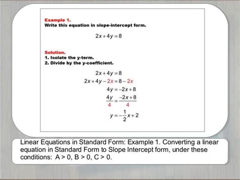 Tutorials Linear Equations In Standard Form