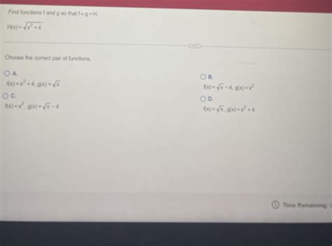 Solved Find Functions F And G So That F∘gh Hxx24