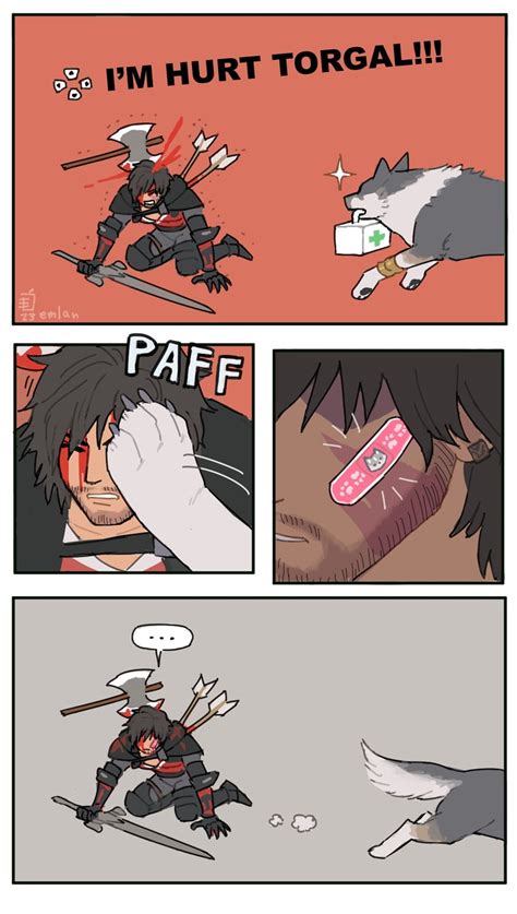 Clive Rosfield And Torgal Final Fantasy And More Drawn By Emlan Danbooru