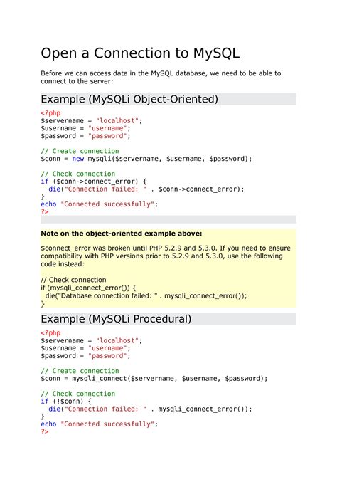 open a connection to my sql open a connection to mysql before we can access data in the mysql
