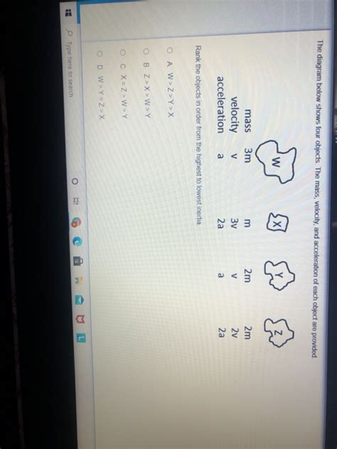 solved the diagram below shows four objects the mass