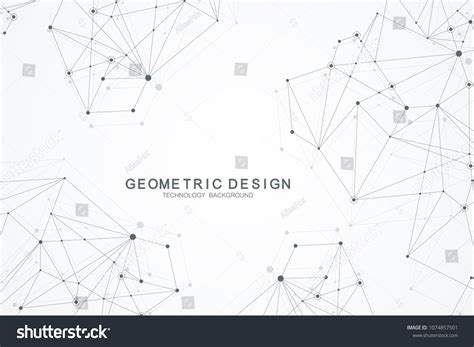 Abstract Polygonal Background Connected Lines Dots Stock Vector Royalty Free 1074857501