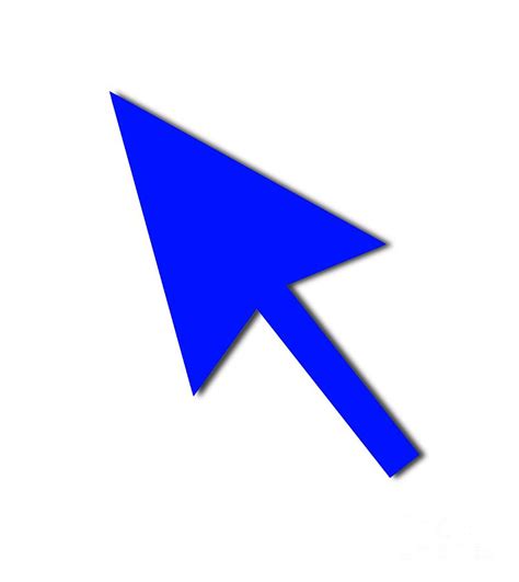 Cursor Arrow Mouse Blue Digital Art By Henrik Lehnerer Pixels