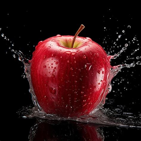 Premium AI Image Vivid Apple Photography Dynamic Composition With Dramatic Studio Lighting