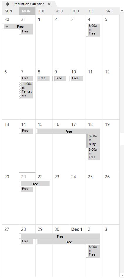 Calendar Issue Microsoft Qanda