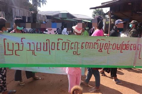 ဟုမ္မလင်းတွင် စစ်ကောင်စီ၏ တရားမဝင် ရွေး ကောက်ပွဲနှင့် စစ်တပ် လက်အောက်ခံ