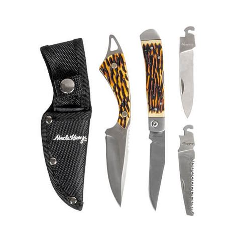 Uncle Henry Switch It Folder And Fixed Blade Knives Camofire Discount